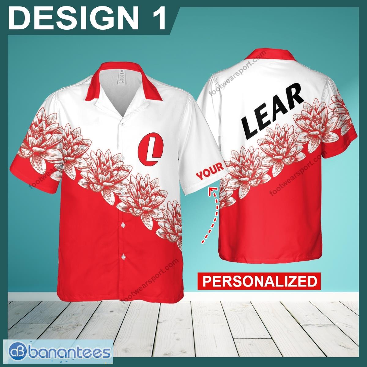 Custom Name Lear Corporation Flower Brand Logo 3D Hawaiian Shirt Beach ...