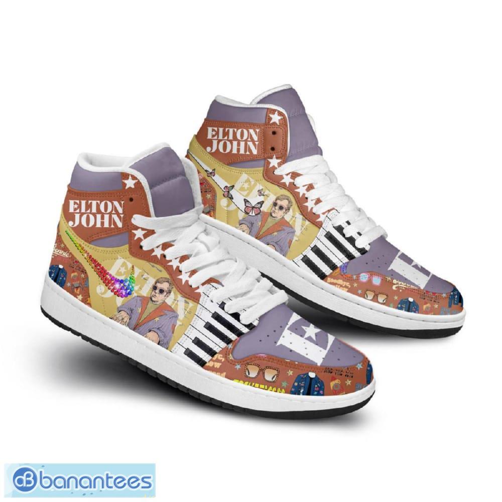 Elton John Air Jordan 1 Hightop Shoes For Men Women Fans - Banantees