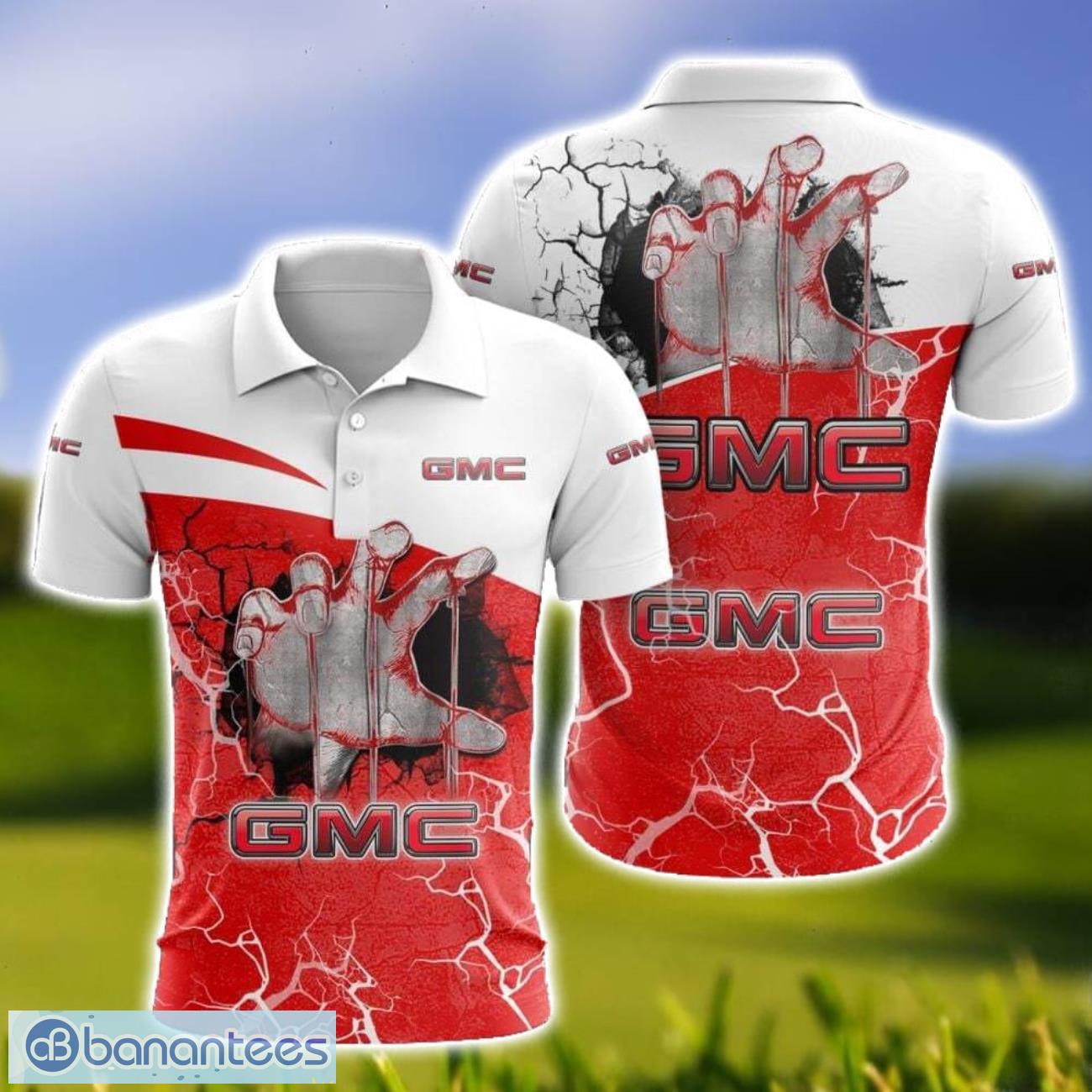 GMC hand And Logo 3D Printing Polo Shirt - Banantees