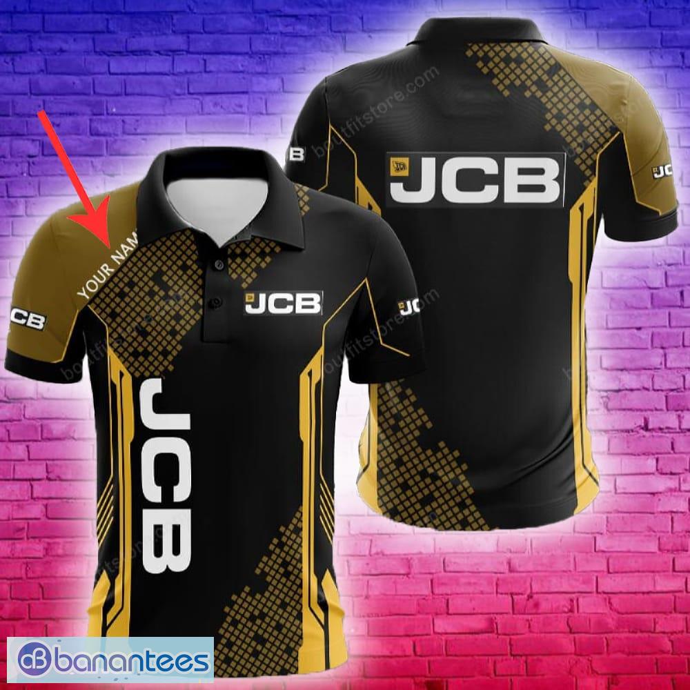 JCB 3D Polo Shirt Custom Name Logo Car For Mens Gift Golf - Banantees