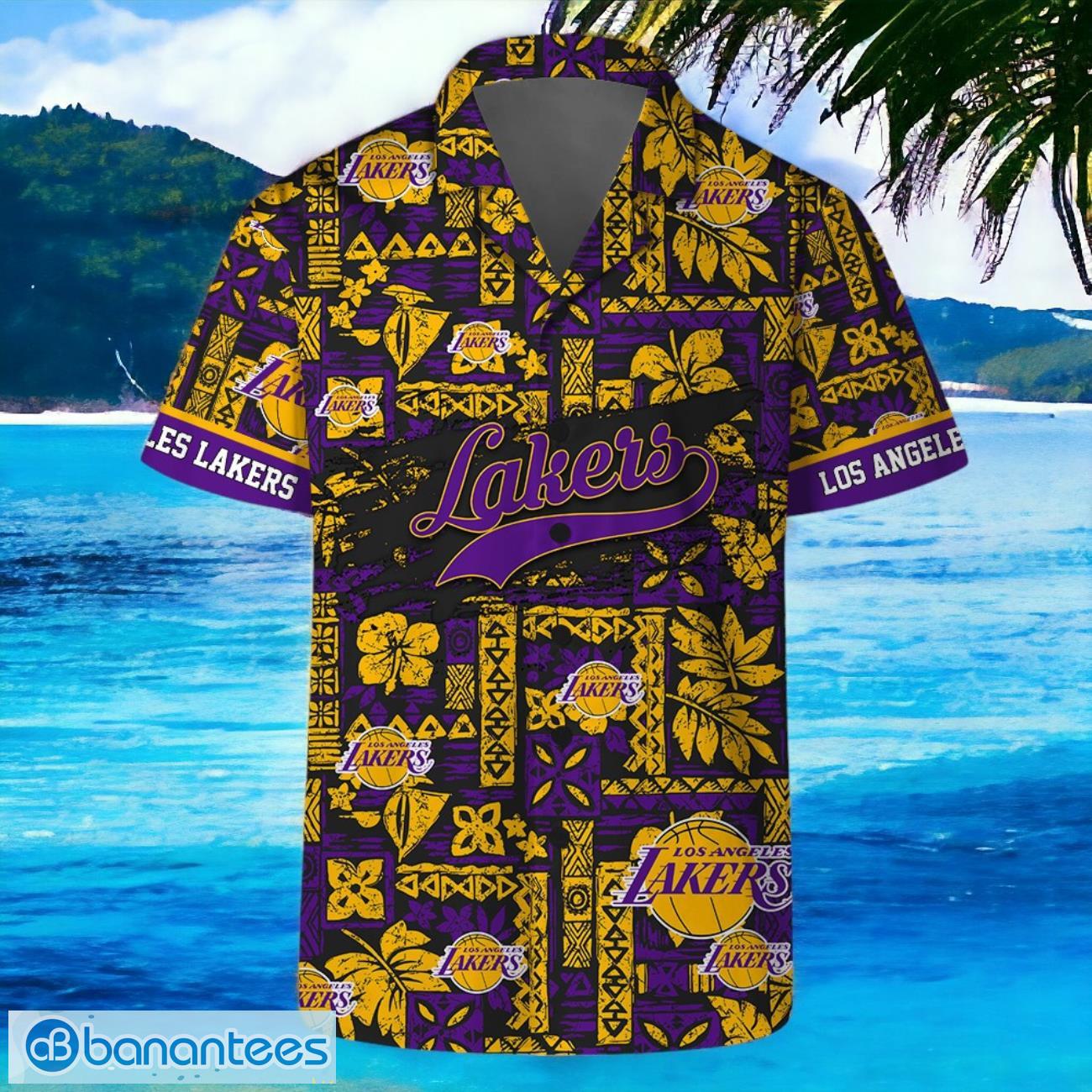 Los Angeles Lakers Hawaiian Shirt And Short Team Logo Pattern Classic ...