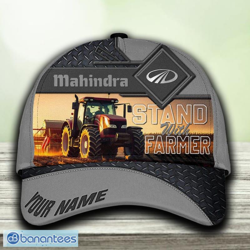 Mahindra Custom Name 3D Hat Cap Grey All Over Print For Mens Gift ...