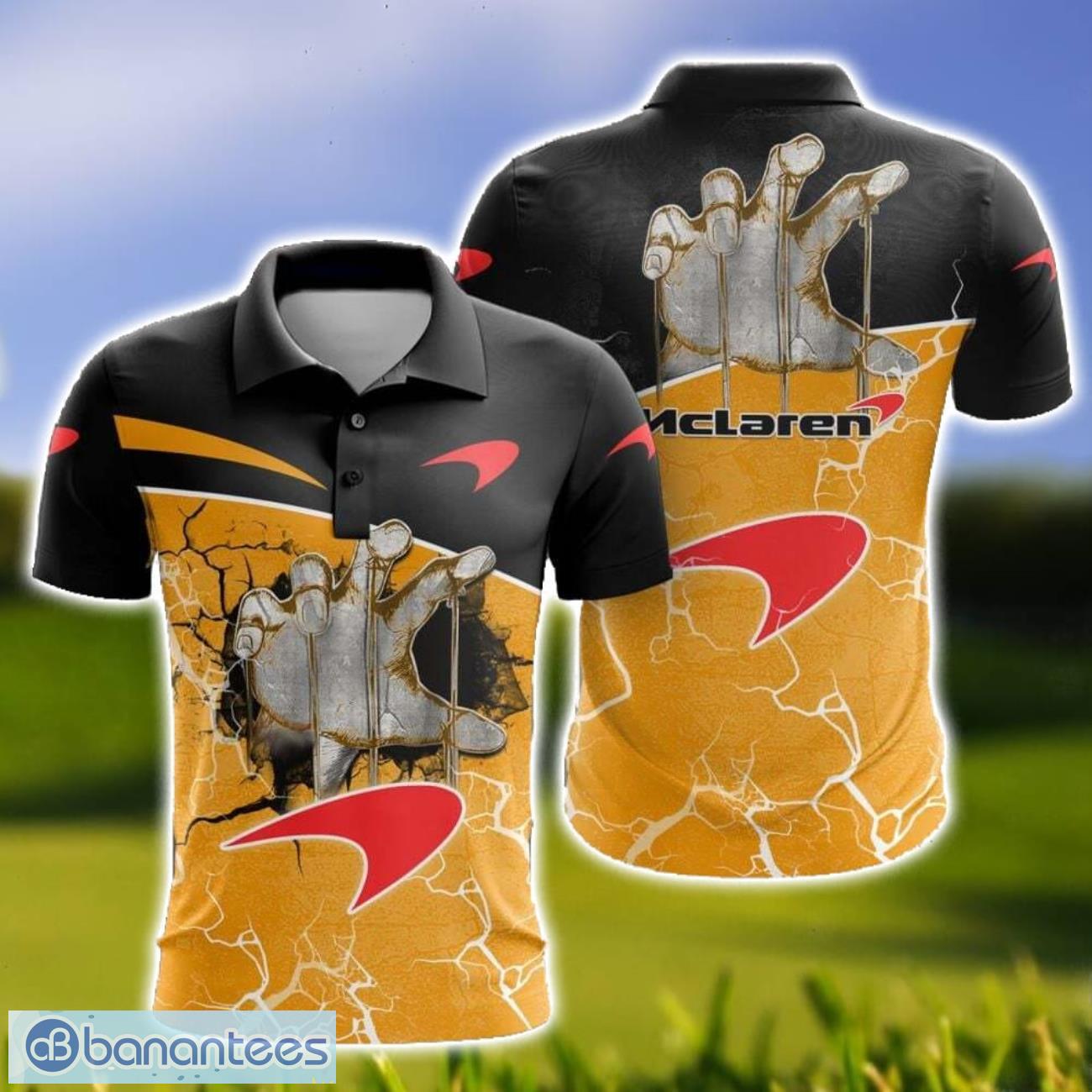 Mclaren hand And Logo 3D Printing Polo Shirt - Banantees