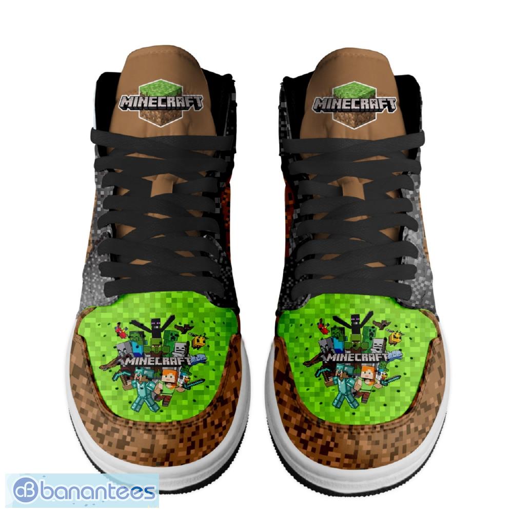 Minecraft Air Jordan 1 High Top Shoes - Banantees