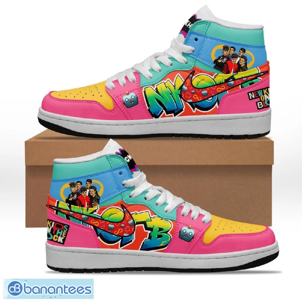 New Kids On The Block Customized Air Jordan 1 High Top Shoes - Banantees