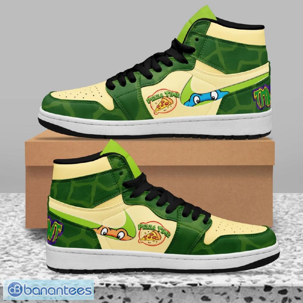 Ninja Turtle Pizza Time Air Jordan 1 High Top Shoes - Banantees