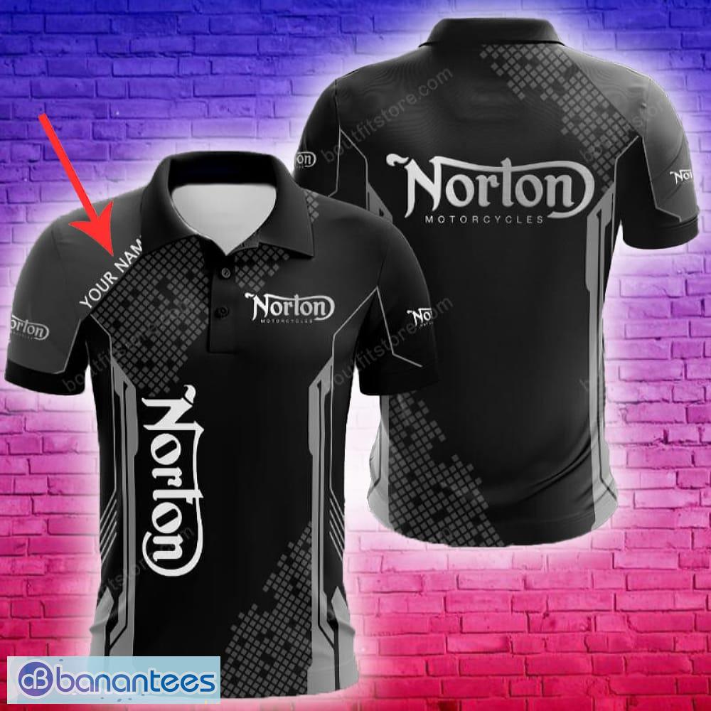 Norton 3D Polo Shirt Custom Name Logo Car For Mens Gift Golf - Banantees