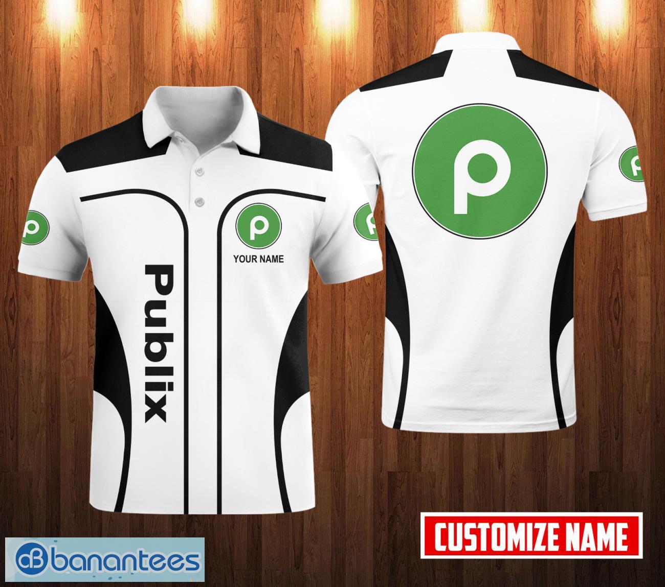 Personalized Publix 3d Polo Shirt White - Banantees