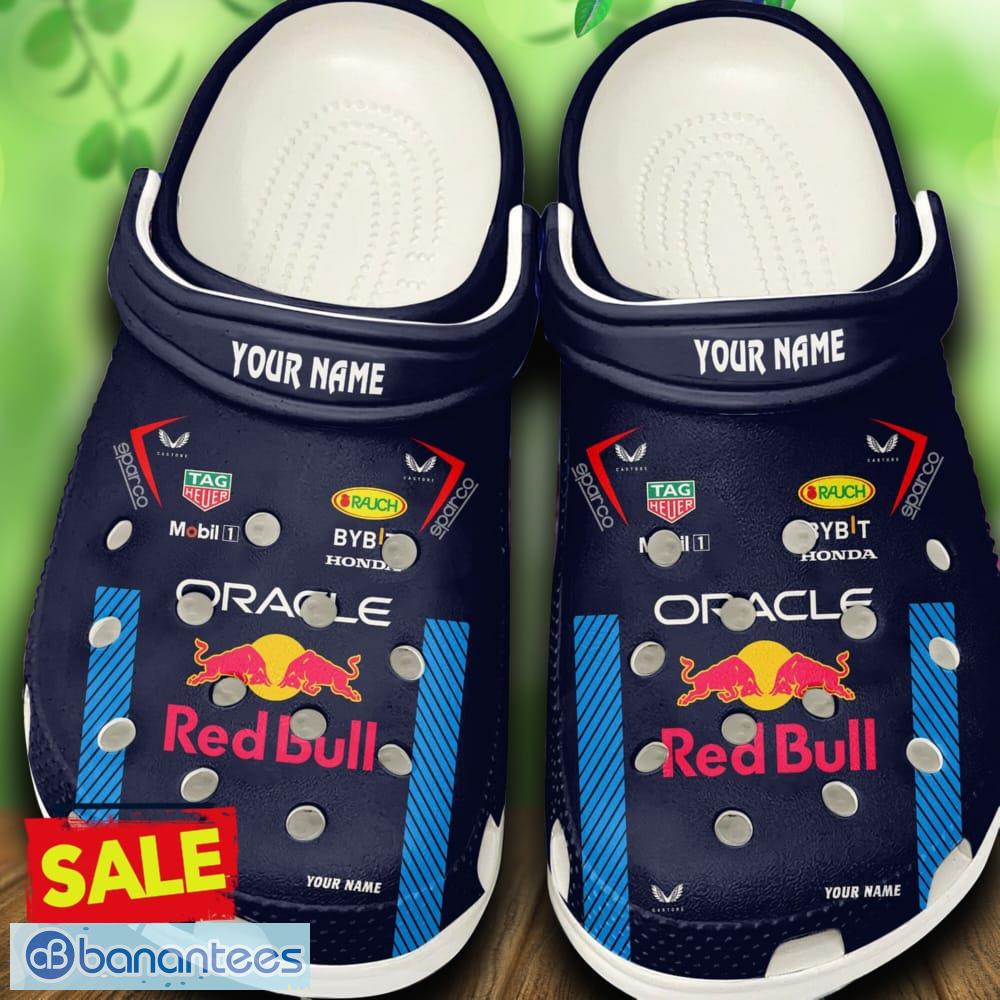 Red Bull Racing 3D Clog Shoes Summer For Fans Custom Name - Banantees