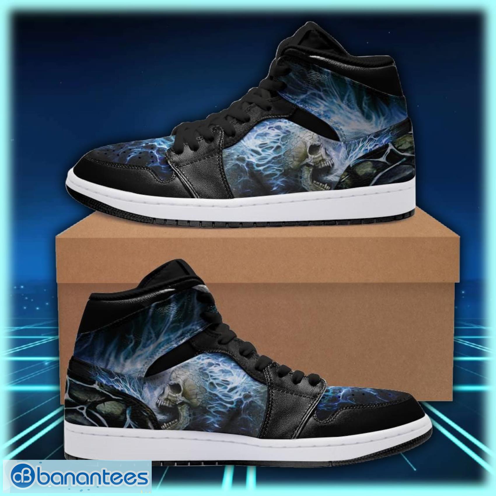 Satan Skull Air Jordan High Top Men And Women Shoes - Banantees