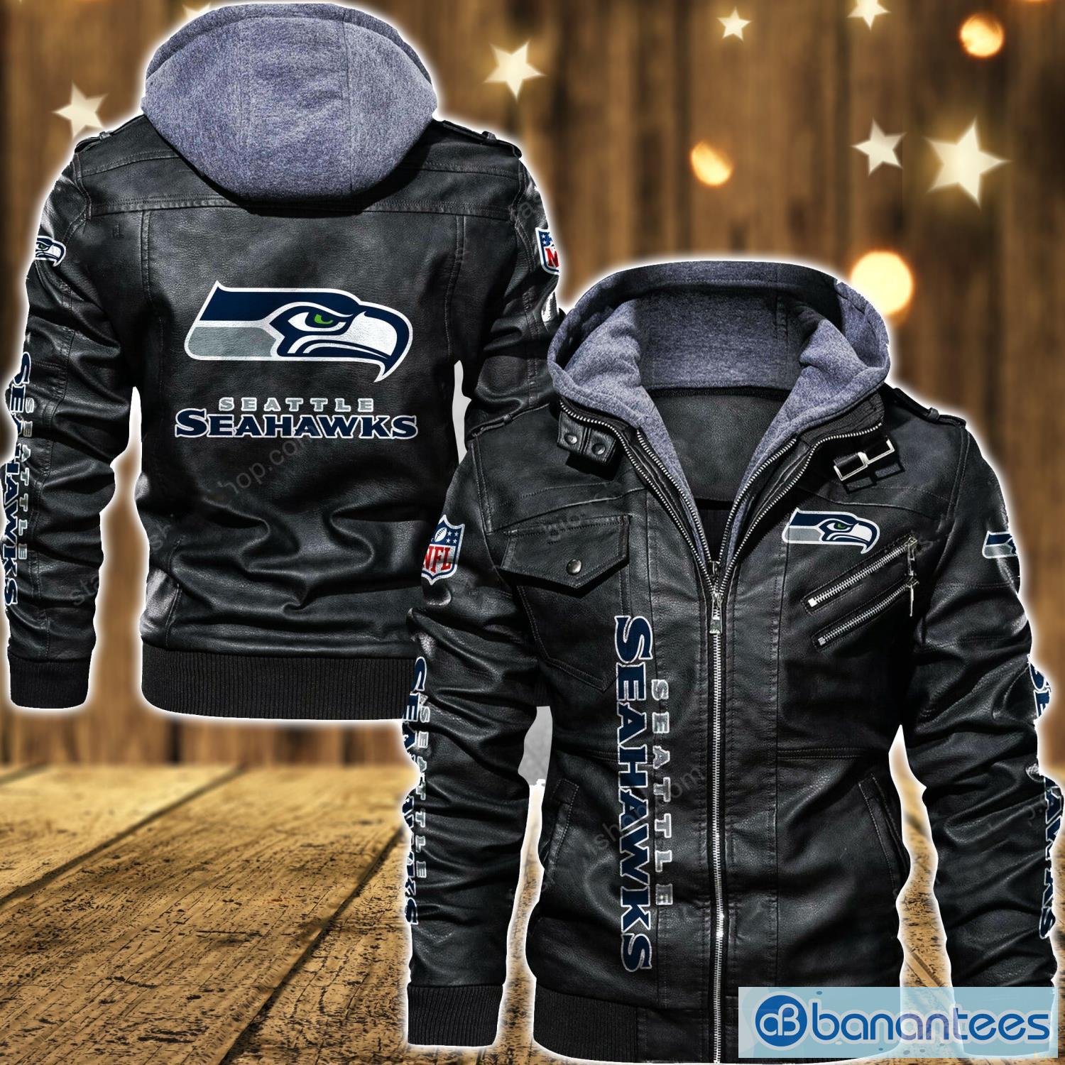 Seattle Seahawks Logo team 2D Leather Jacket Gift For Men Father's Day ...