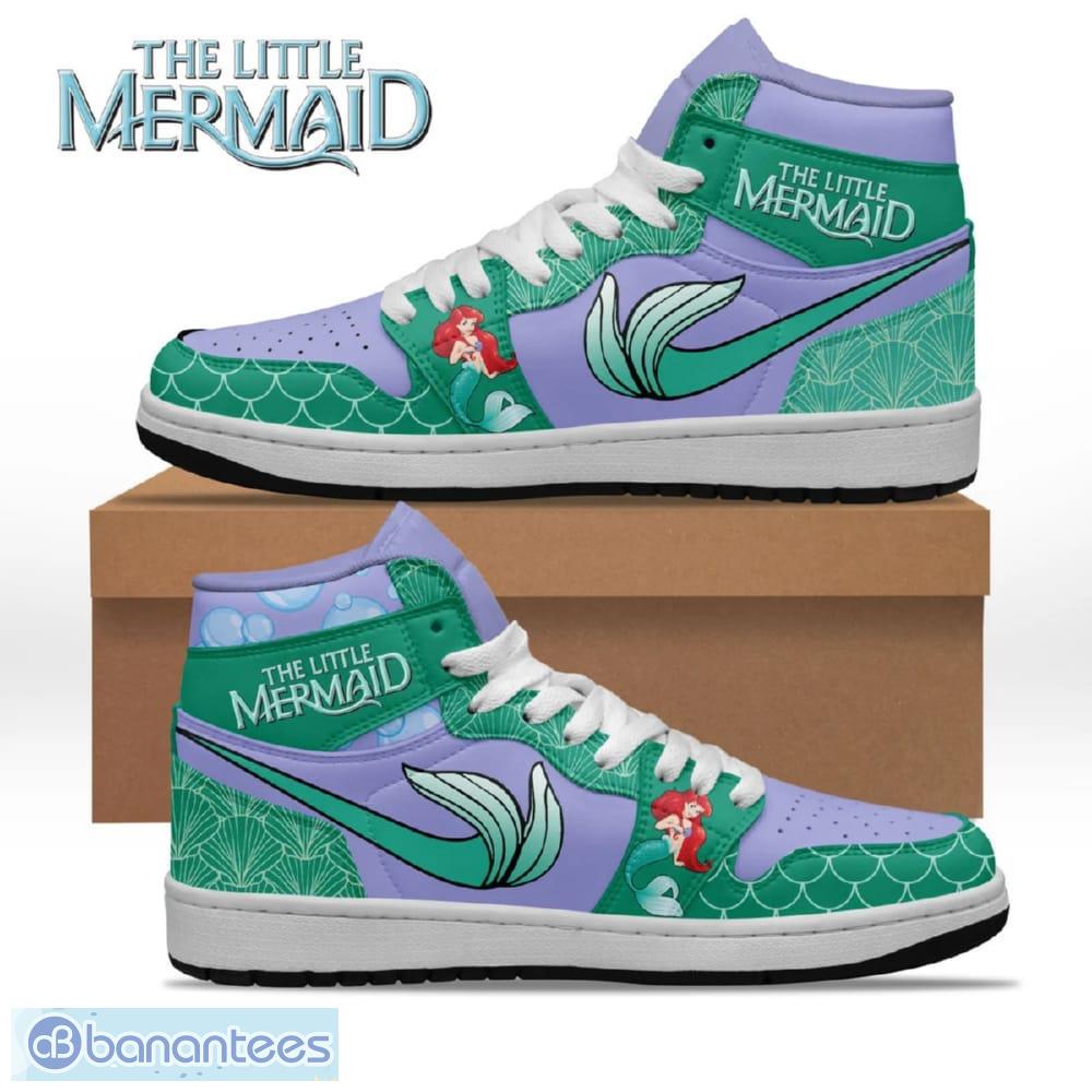The Little Mermaid Air Jordan 1 High Top Shoes - Banantees