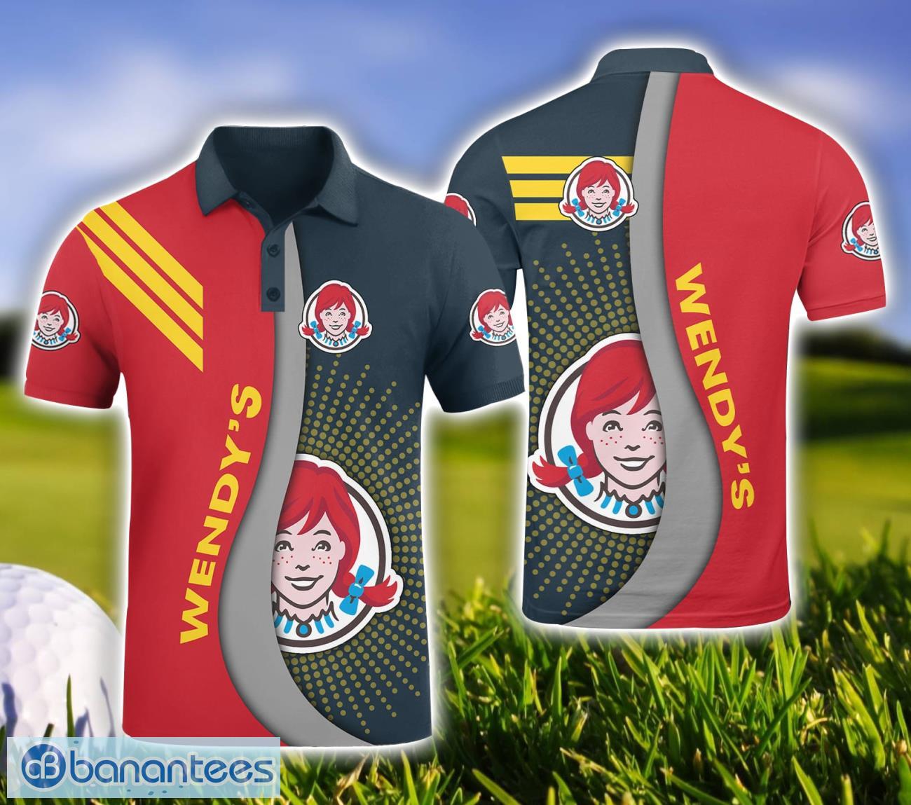 WENDY'S Uniform Polo Shirt Gift Men Women Gift - Banantees