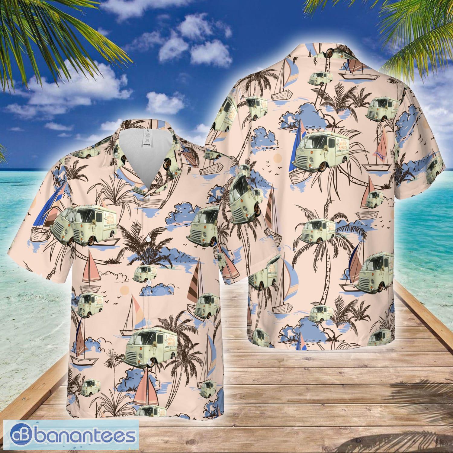 1962 Grumman Kurbmaster Step Van Restomod Hawaiian Shirt - Banantees