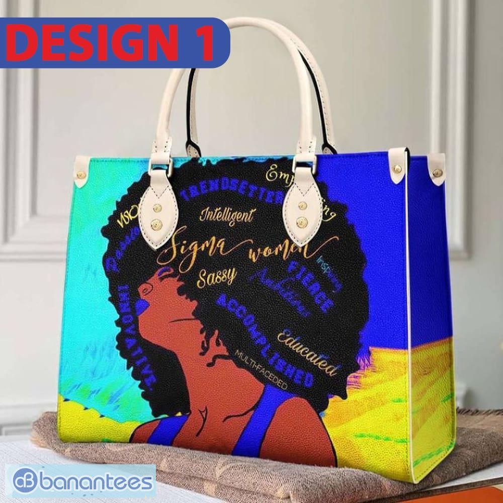 Black Women bag Juneteeth Proud Leather Handbag - Banantees