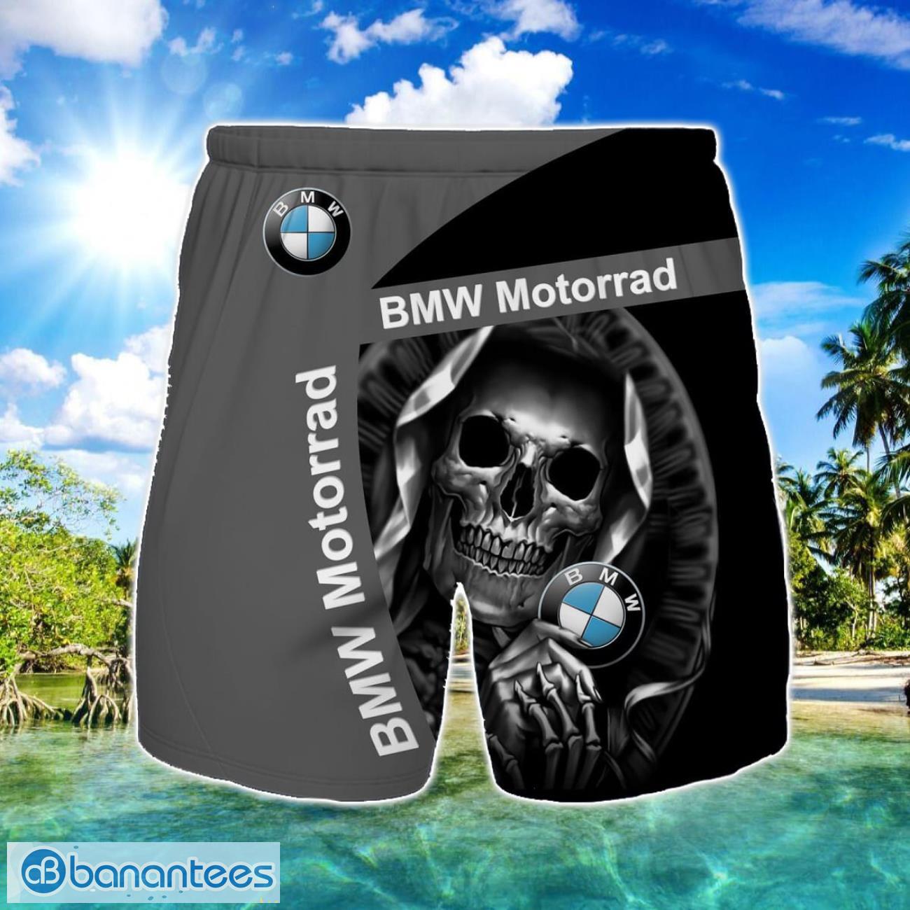 BMW Motorrad Skull Beach Shorts For Men Halloween Gift - Banantees