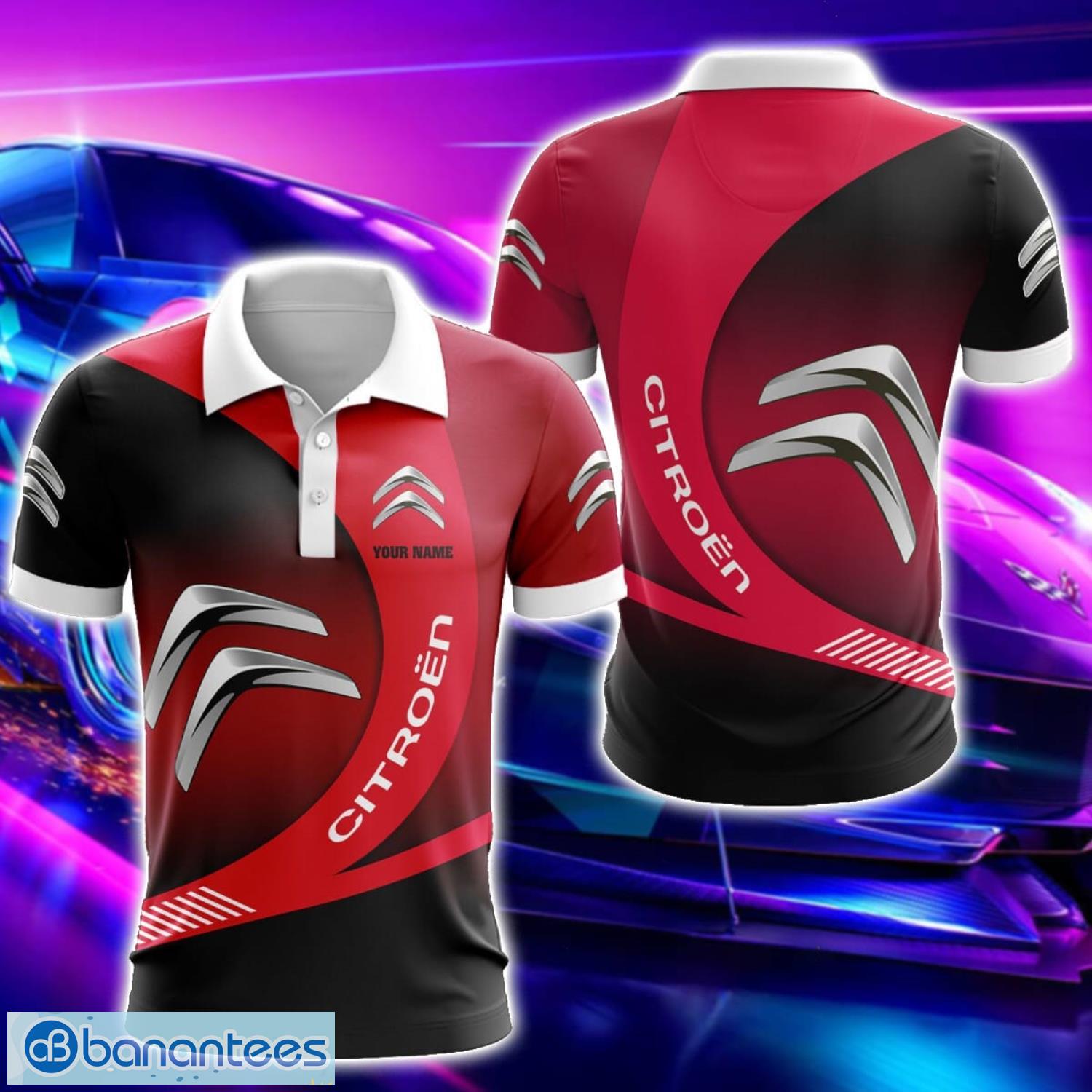 Citroen Car Logo 3D Polo Shirt Gift Ideas For Men - Banantees