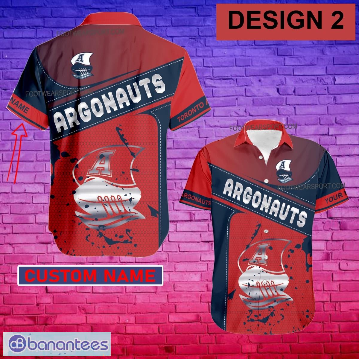 Custom Name Toronto Argonauts Logo Diamond, Silver, Gold 3D Hawaiian ...