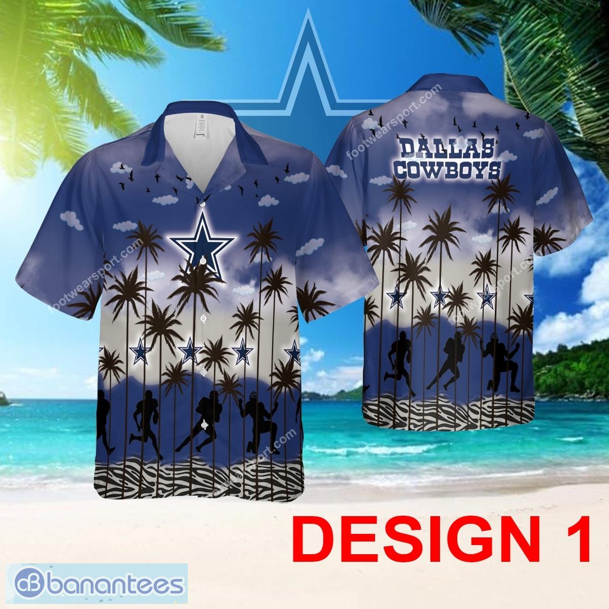 Dallas Cowboys Aloha Hawaiian Shirt Pattern Coconut Tree For Men And ...