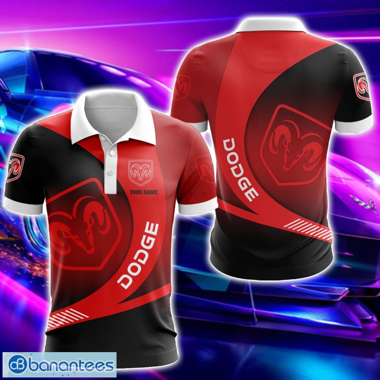 Dodge Car Logo 3D Polo Shirt Gift Ideas For Men - Banantees