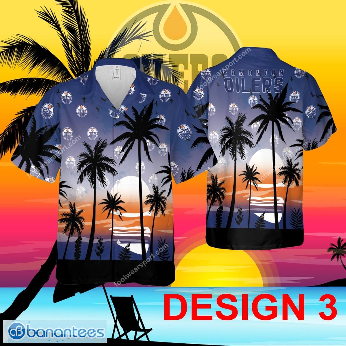 Edmonton Oilers Aloha Hawaiian Shirt Pattern Coconut Tree For Men And ...