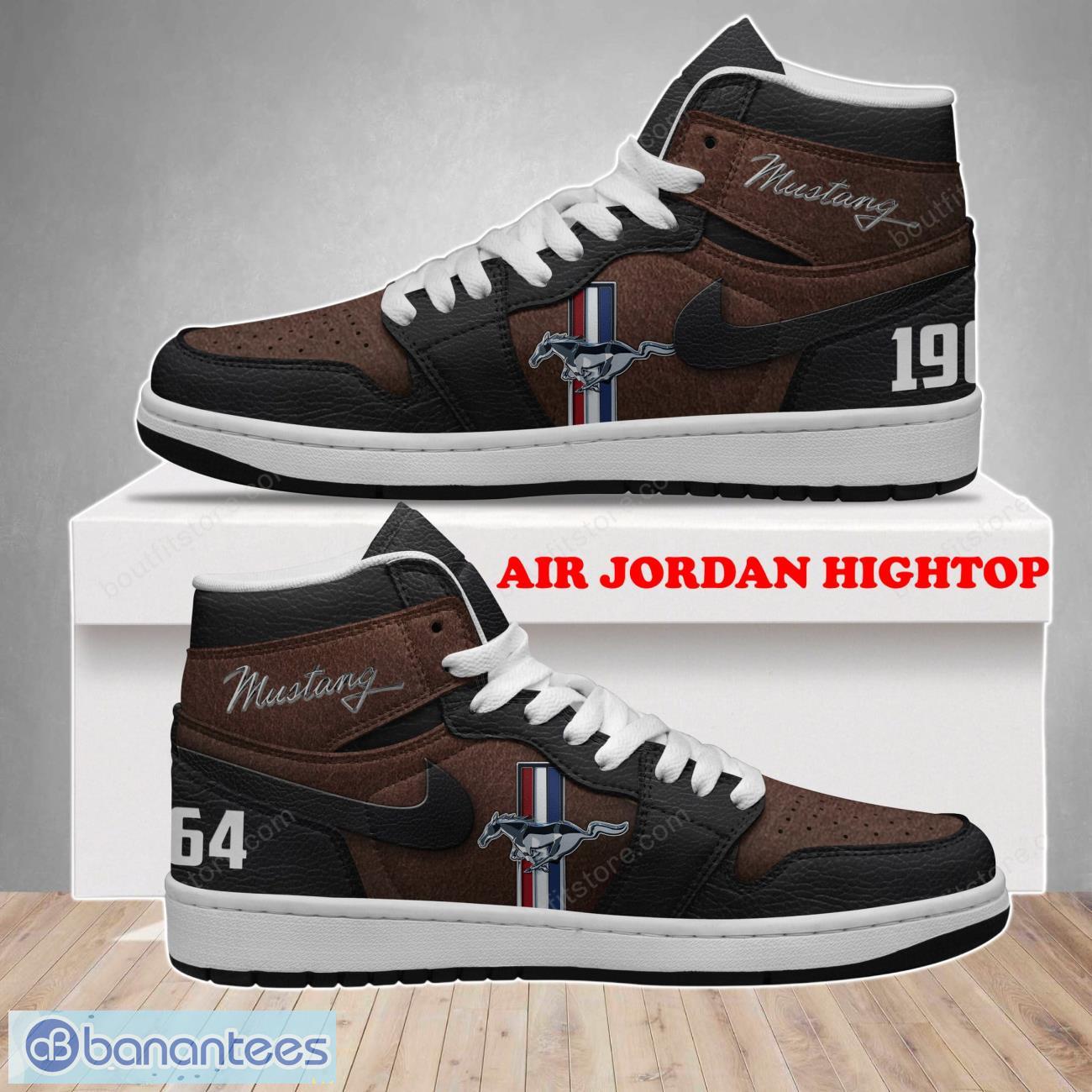 Ford-Mustang Air Jordan Hightop Classic Style For Men Women - Banantees