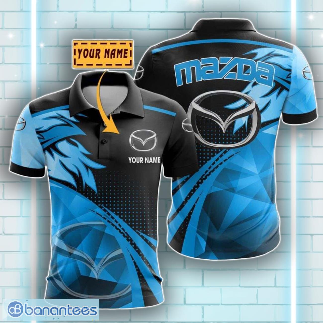 Mazda Logo Color Flame Pattern Custom Name Edition For Men Women ...