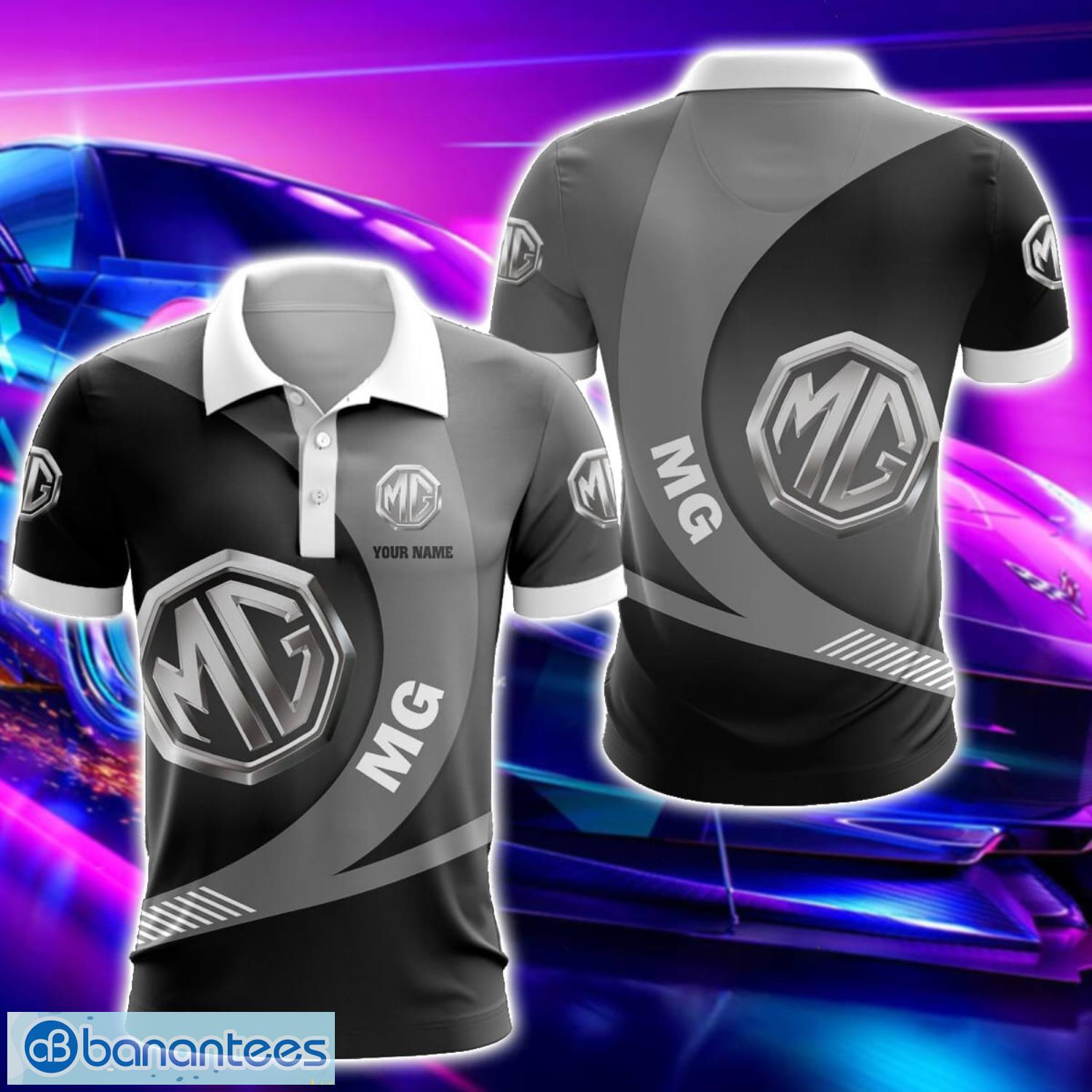 MG Car Car Logo 3D Polo Shirt Gift Ideas For Men - Banantees