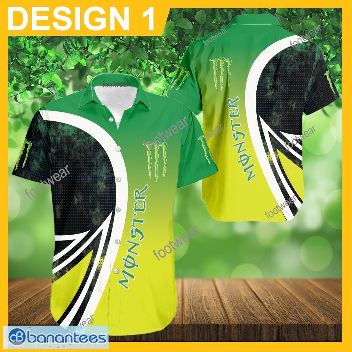 monster energy Hawaiian Shirt Logo Brand Design For Men Gifts Summer ...