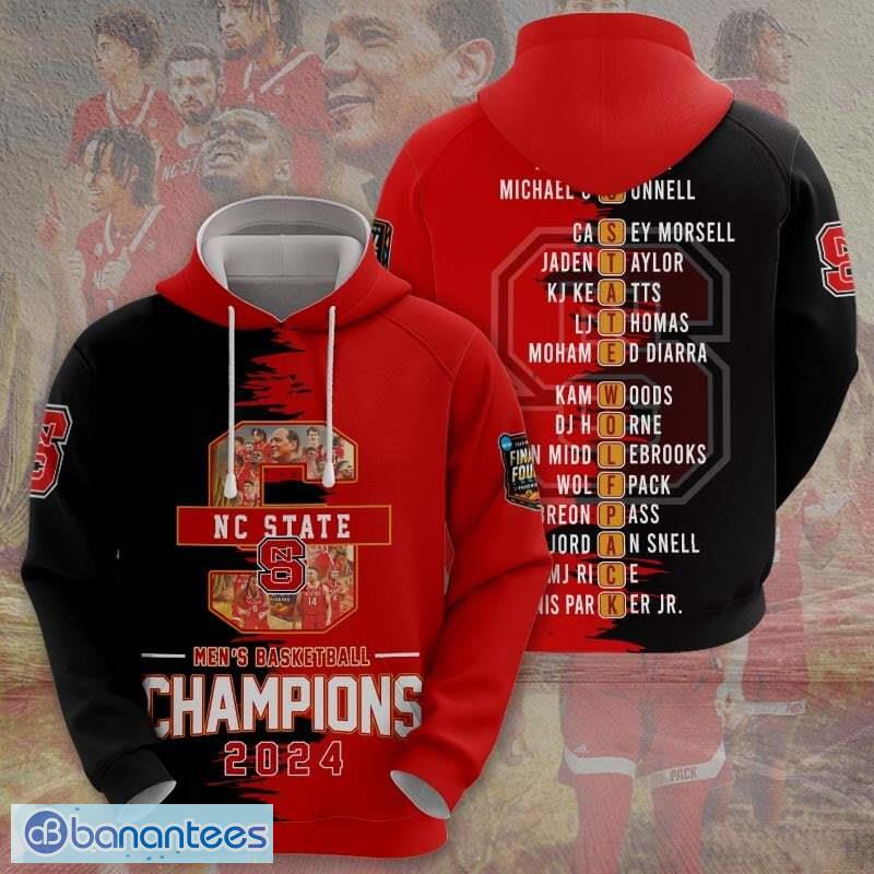NC State Wolfpack 2024 Men’s Basketball Final Four Champions 3D Hoodie ...