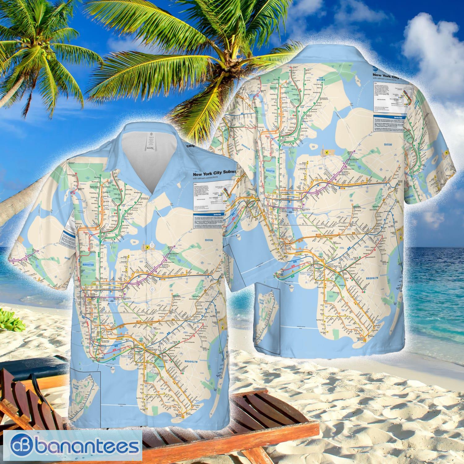 New York City Subway Map Hawaiian Shirt - Banantees