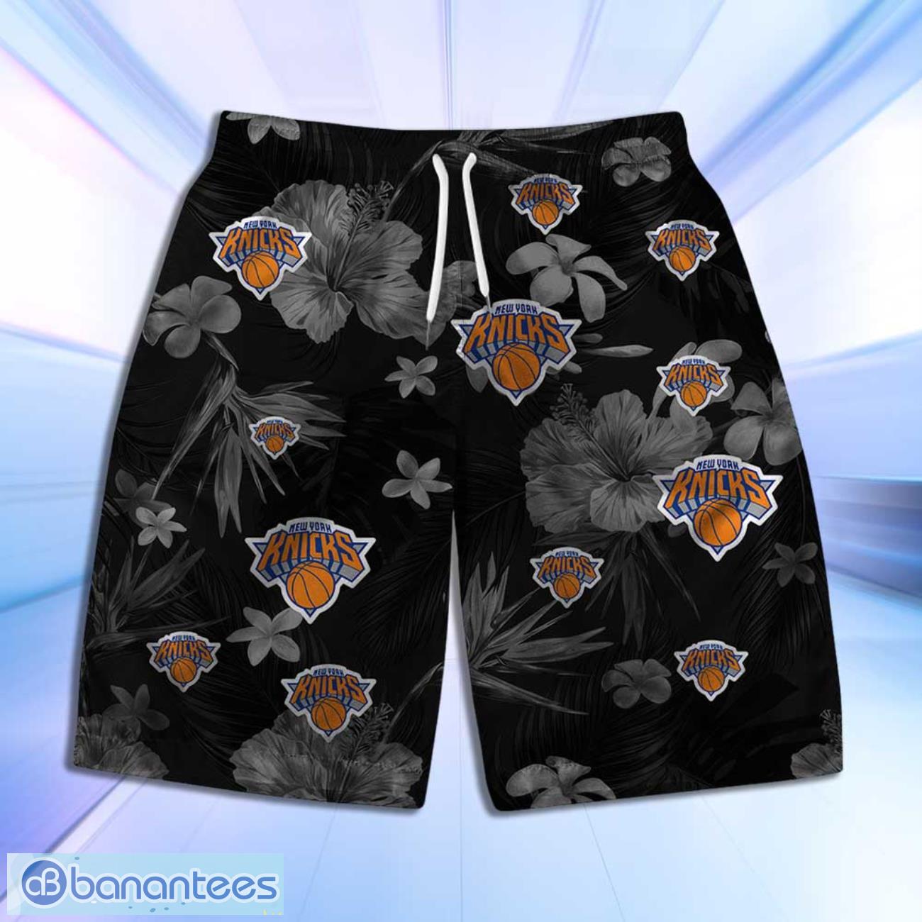 New York Knicks NBA Team Logo Floral Hawaiian Shirt & Short Vintage ...