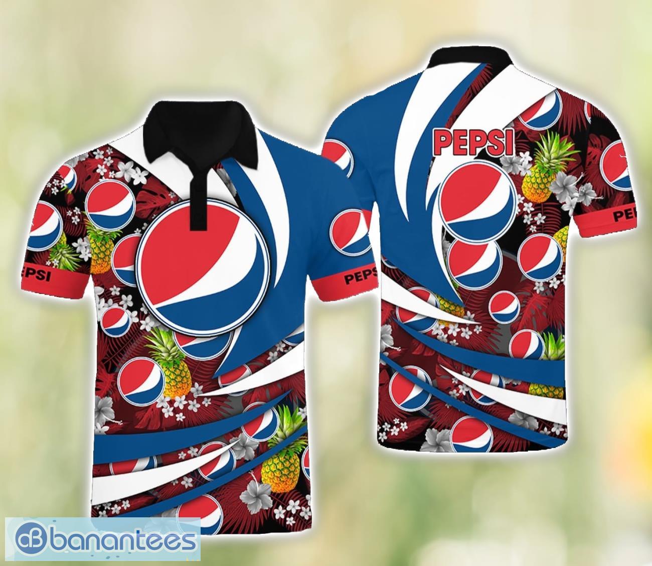 Pepsi Polo Shirt Team Hoilday Tropical Style For Fans - Banantees
