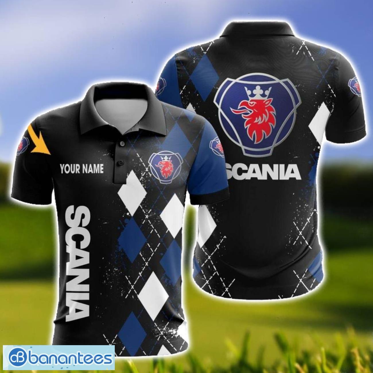 Scania Caro And Logo 3D Polo Shirt For Men Limited Custom Name - Banantees