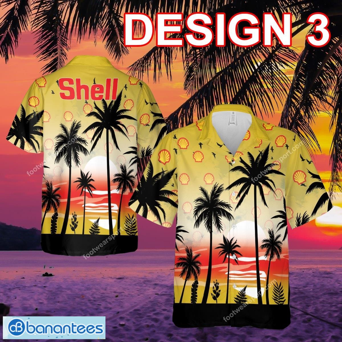 Shell Signature Logo 3D Hawaiian Shirt For Men And Women - Banantees