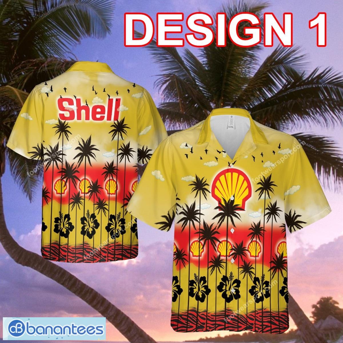 Shell Signature Logo 3D Hawaiian Shirt For Men And Women - Banantees