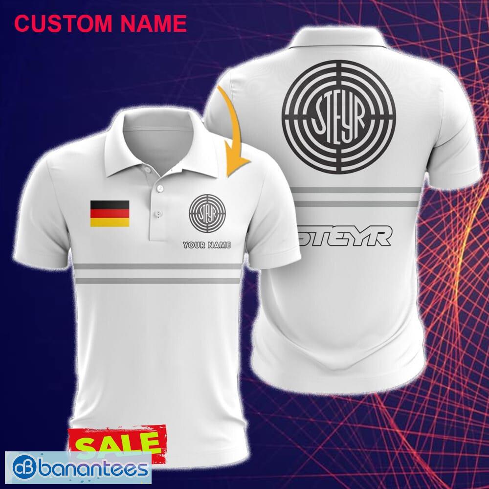 Steyr 3D Polo Shirt Gift Golf Logo Car White For Fans Custom Name ...