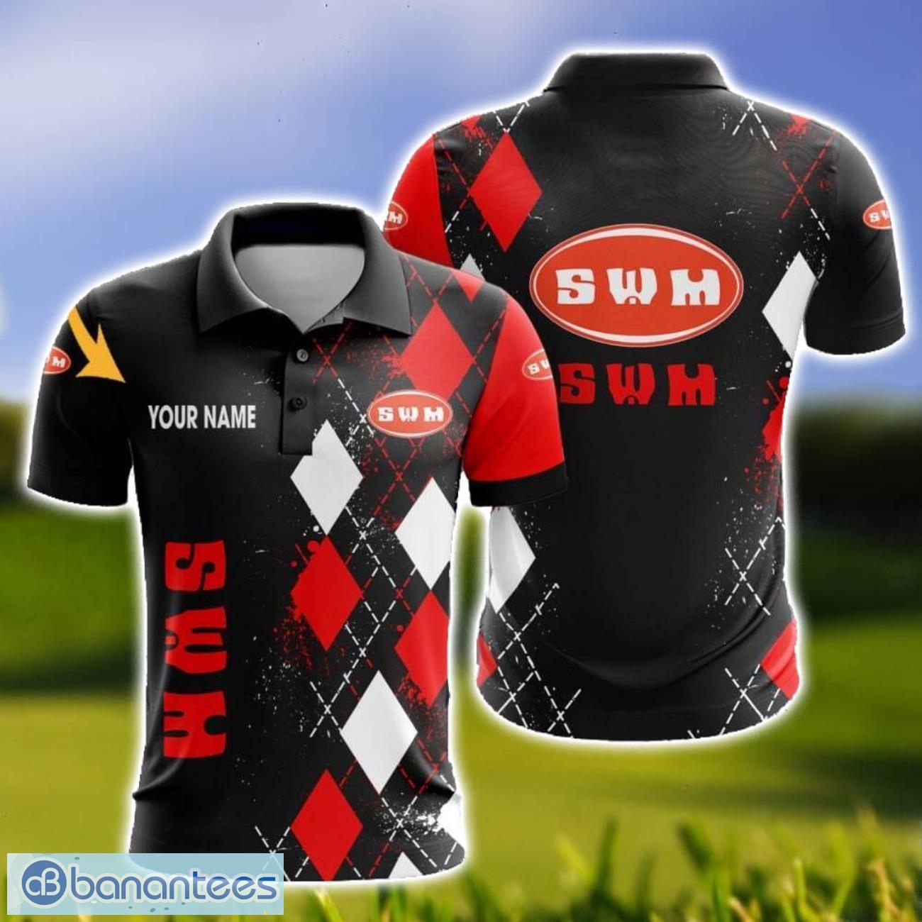 SWM Motorcycles Caro And Logo 3D Polo Shirt For Men Limited Custom Name ...