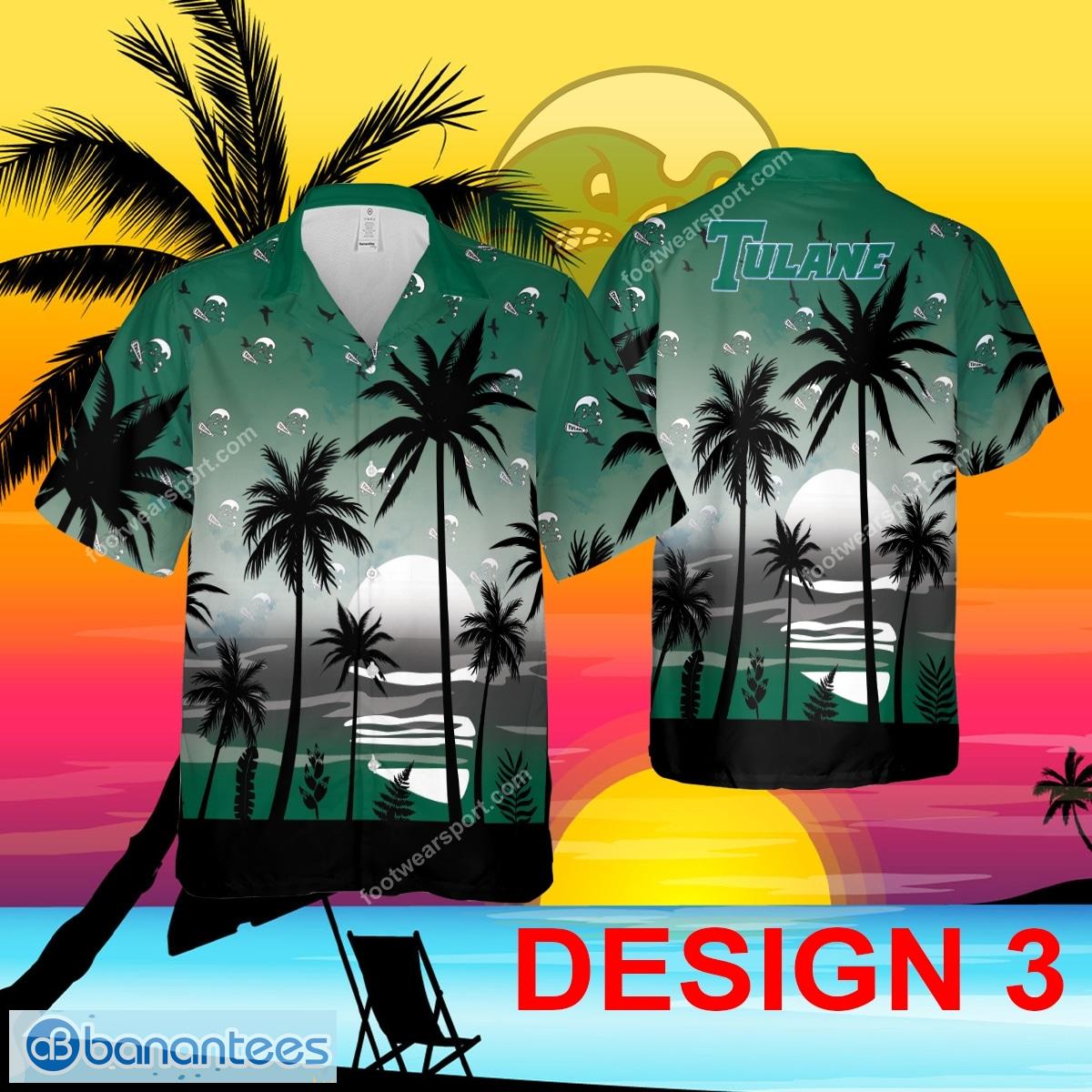 Tulane Green Wave Hawaiian Shirt Pattern Coconut Tree For Beach - Banantees