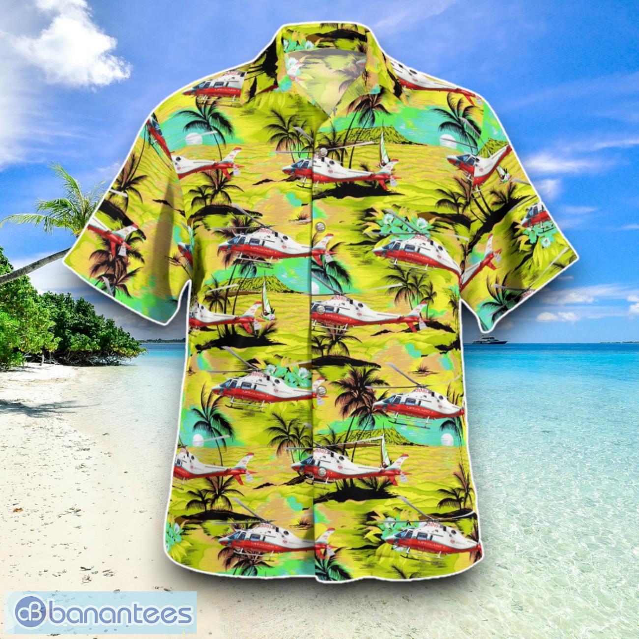 UNM Lifeguard Hawaiian Shirt Special Edition Aloha Shirt Green Pattern ...