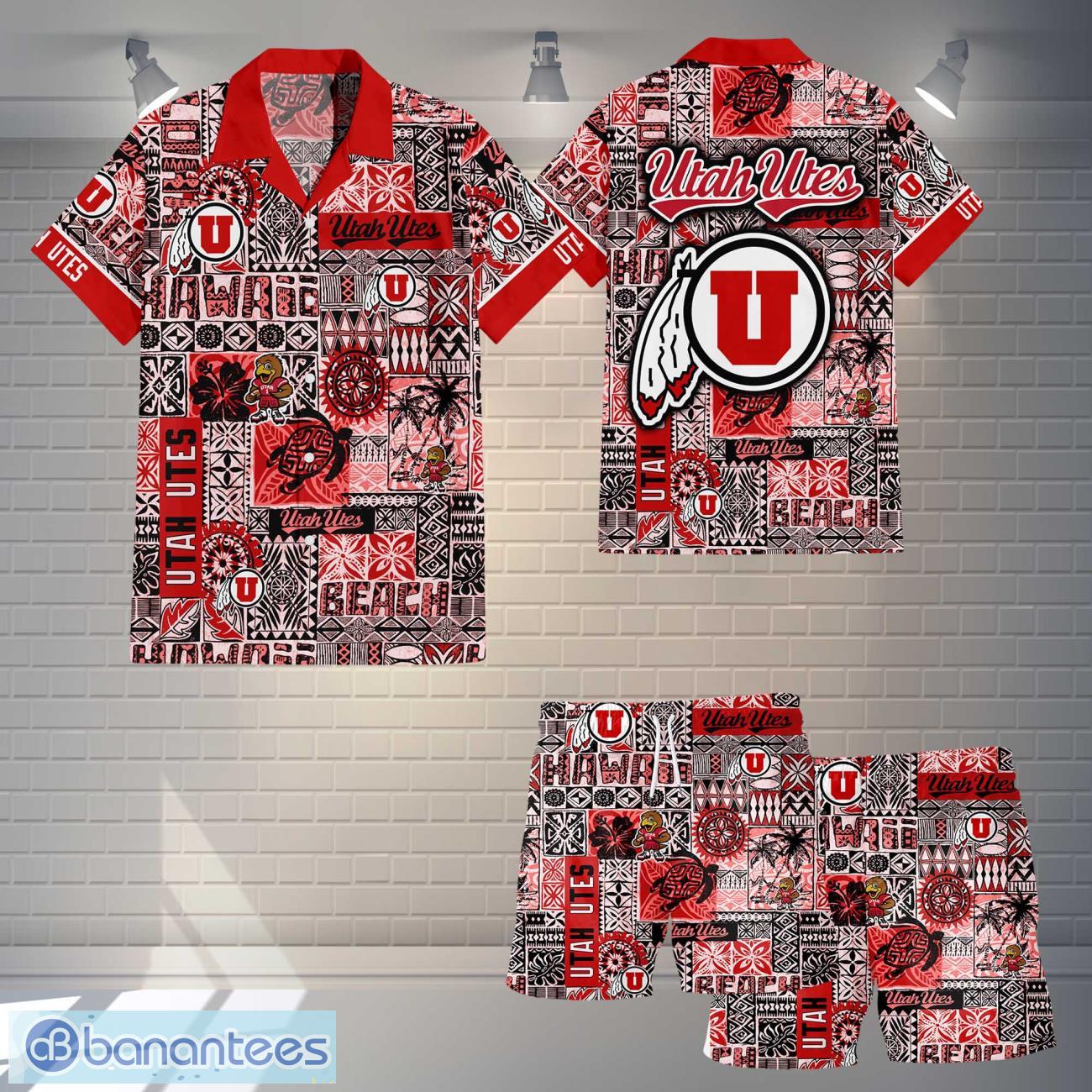 Utah Utes Logo Team Hawaiian Shirt & Short New Design Summer Gift For ...