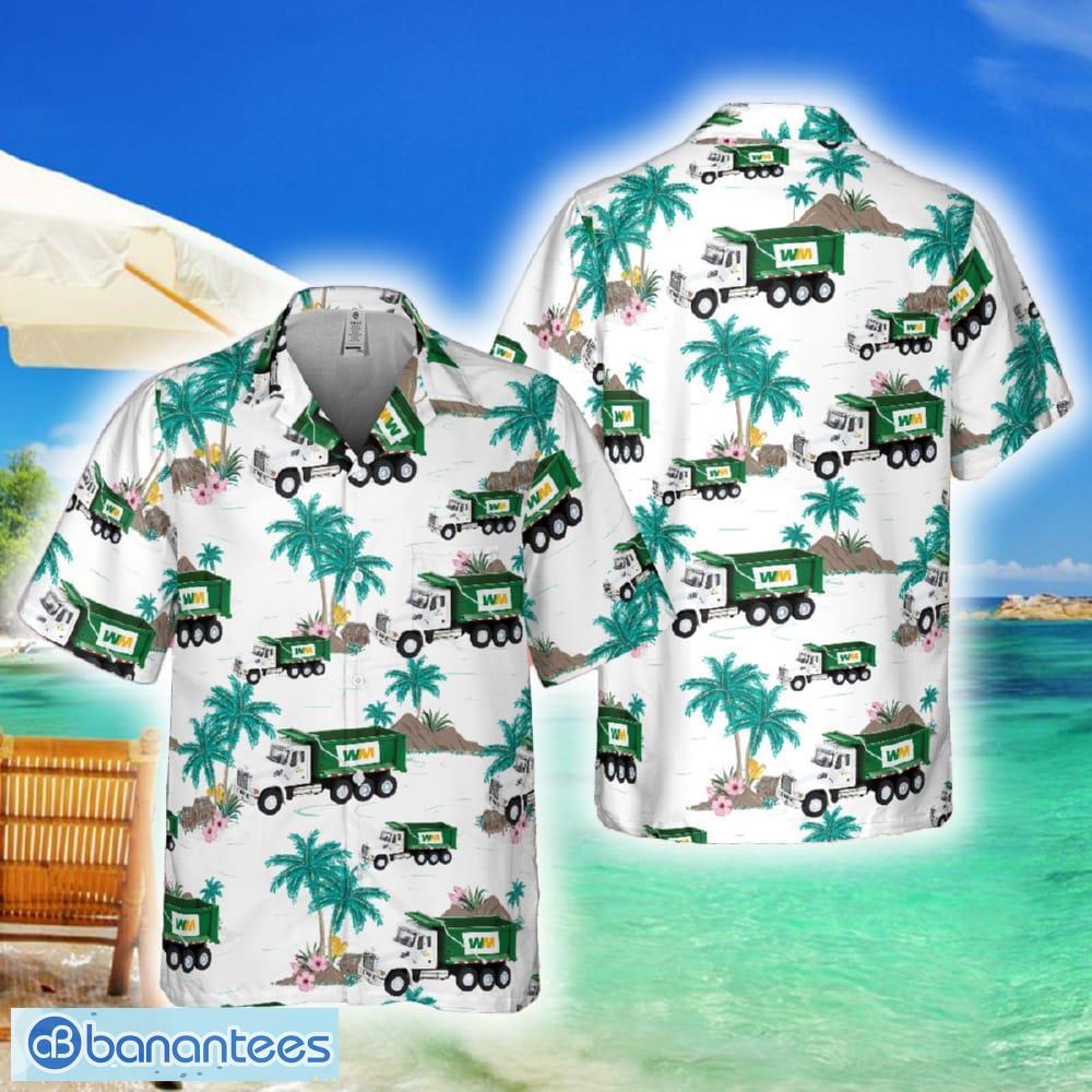 Waste Management Dump Truck Pocket Hawaiian Shirt - Banantees