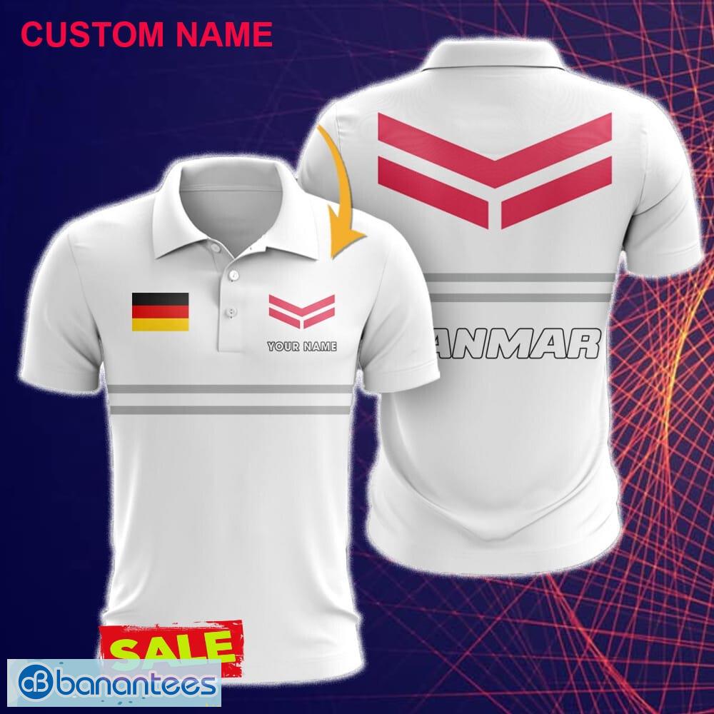 Yanmar 3D Polo Shirt Gift Golf Logo Car White For Fans Custom Name ...