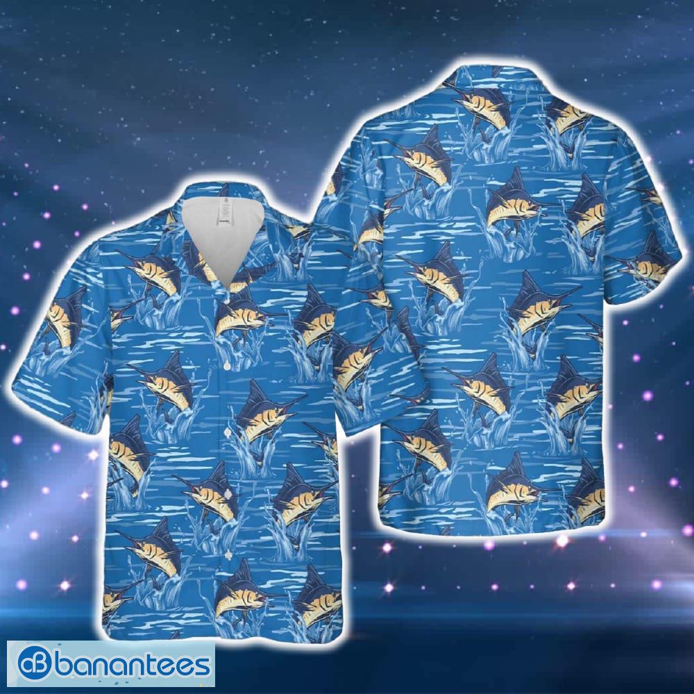 Blue Marlin Hawaiian Shirt Beach Summer - Banantees