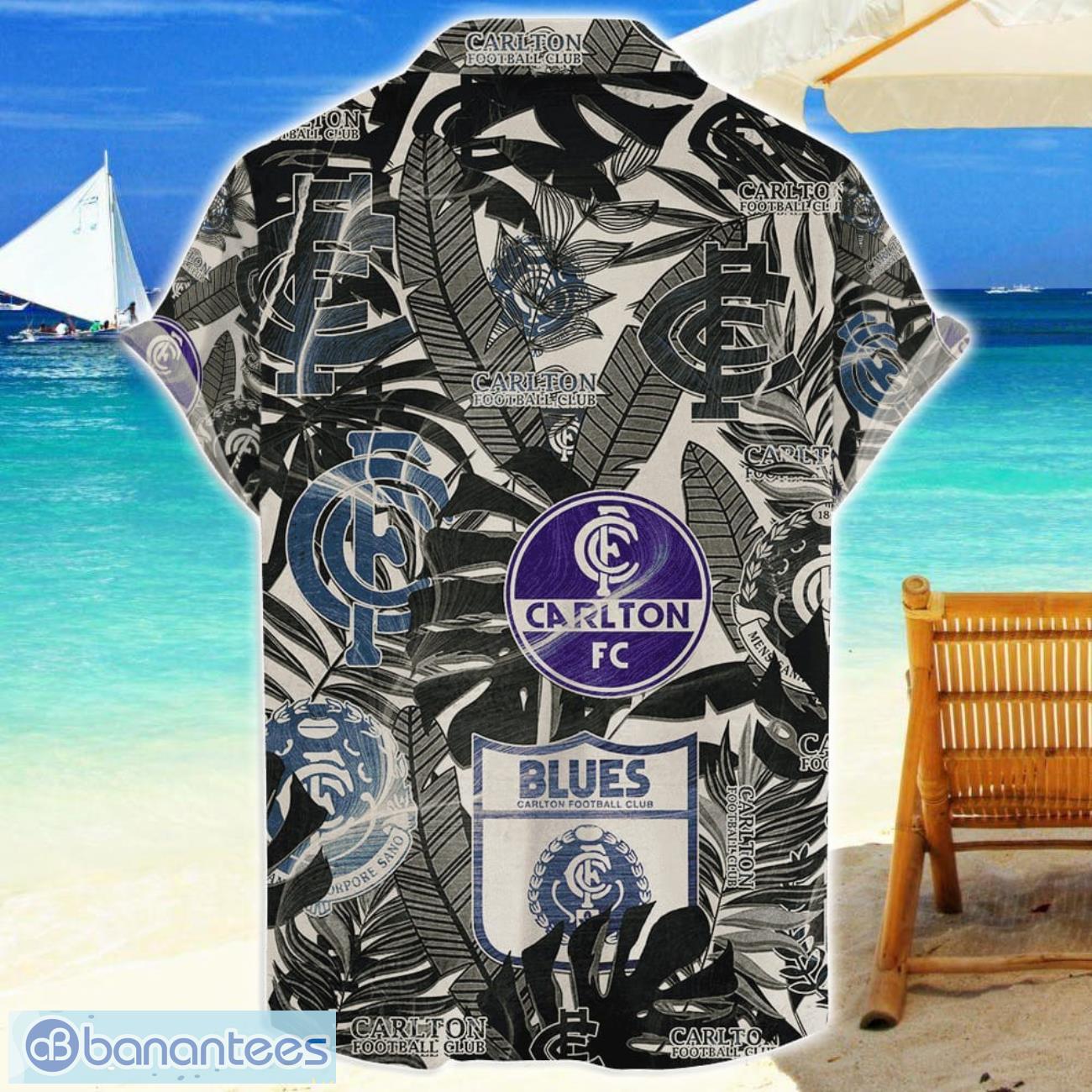 Carlton Blues Hawaiian Retro Logo Revolution AFL Fans Gift For Men And ...