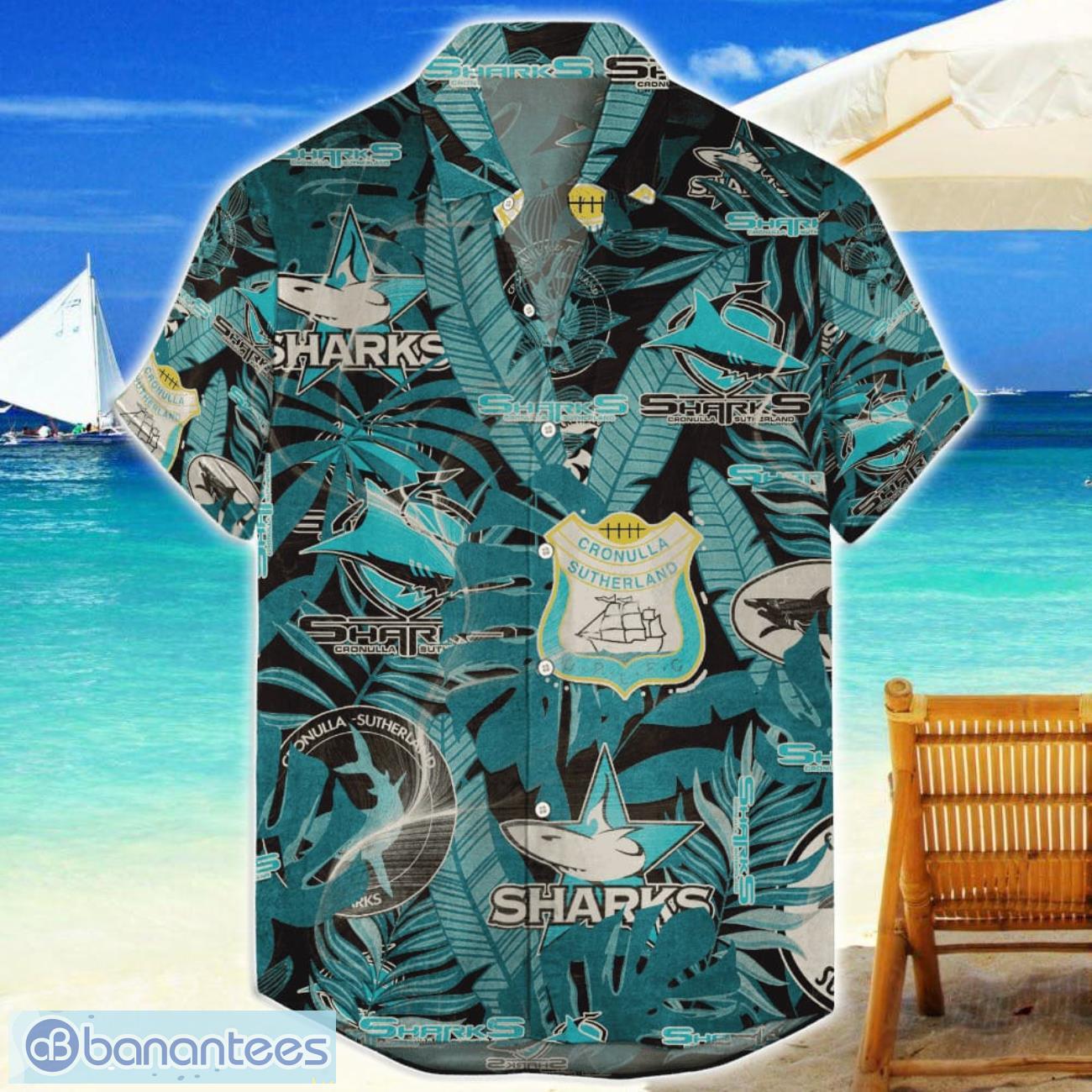 Cronulla Sutherland Sharks Hawaiian Retro Logo Revolution NRL Fans Gift ...