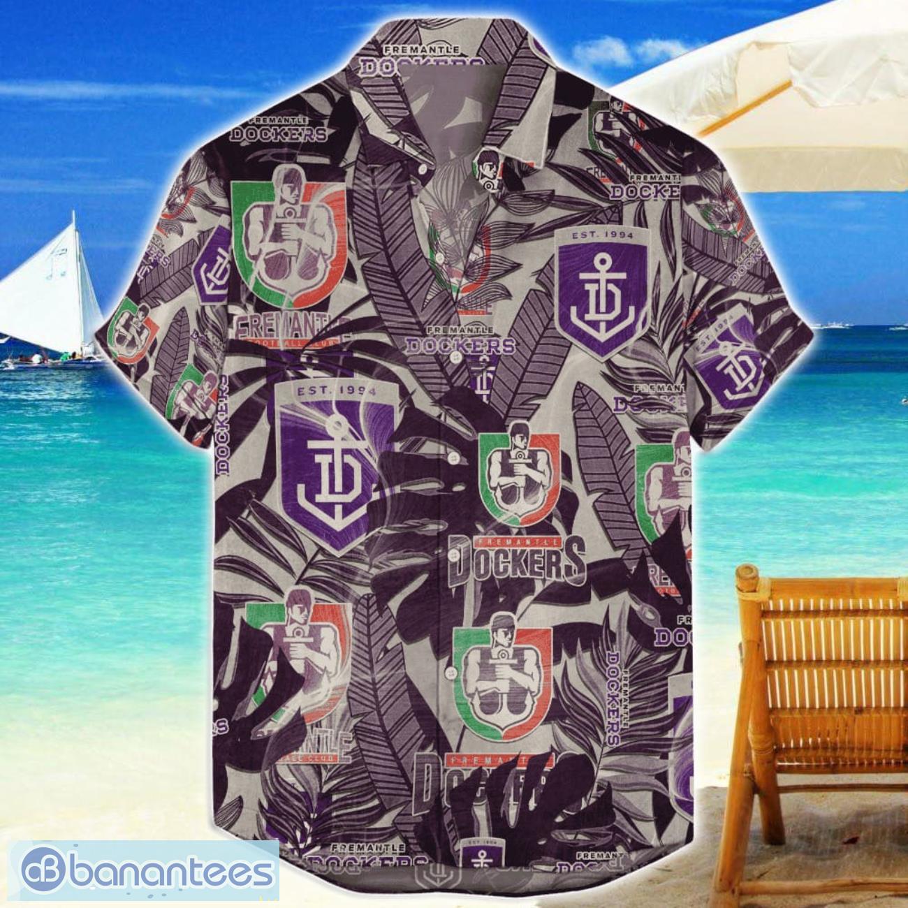 Fremantle Dockers Hawaiian Retro Logo Revolution AFL Fans Gift For Men ...