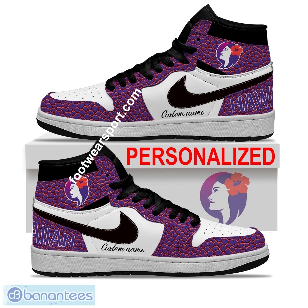 Hawaiian Airlines Air Jordan Hightop Shoes Personalized Crocodile Skin ...