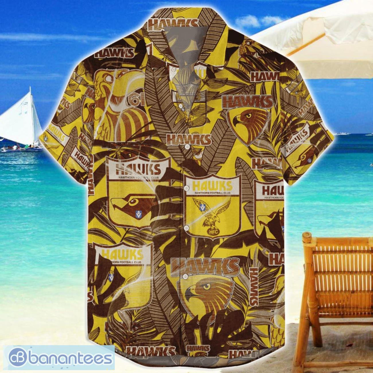 Hawthorn Hawks Hawaiian Retro Logo Revolution AFL Fans Gift For Men And ...