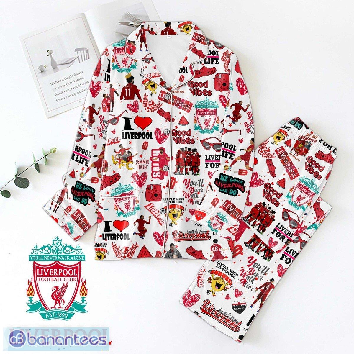 Liverpool Design Car Button Pajamas Set Pattern For Men Women Fans ...